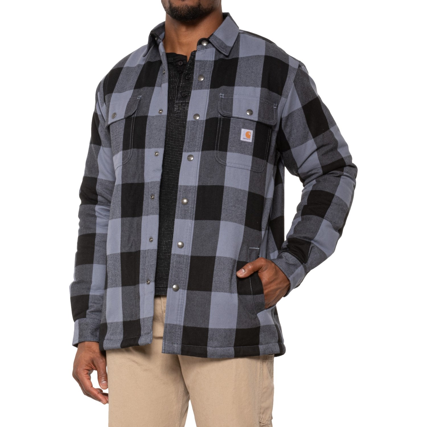 Carhartt 104911 Big and Tall Heavyweight Flannel Shirt Jacket (For Men)