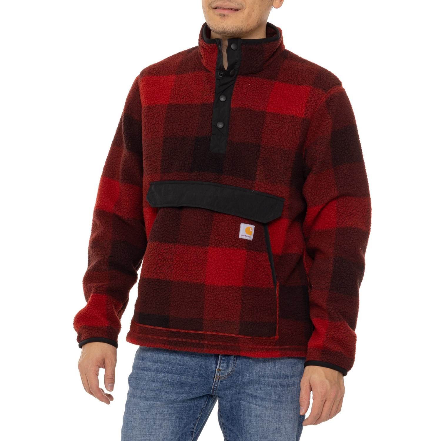 Carhartt 104991 Relaxed Fit Fleece Jacket - Snap Neck, Factory Seconds