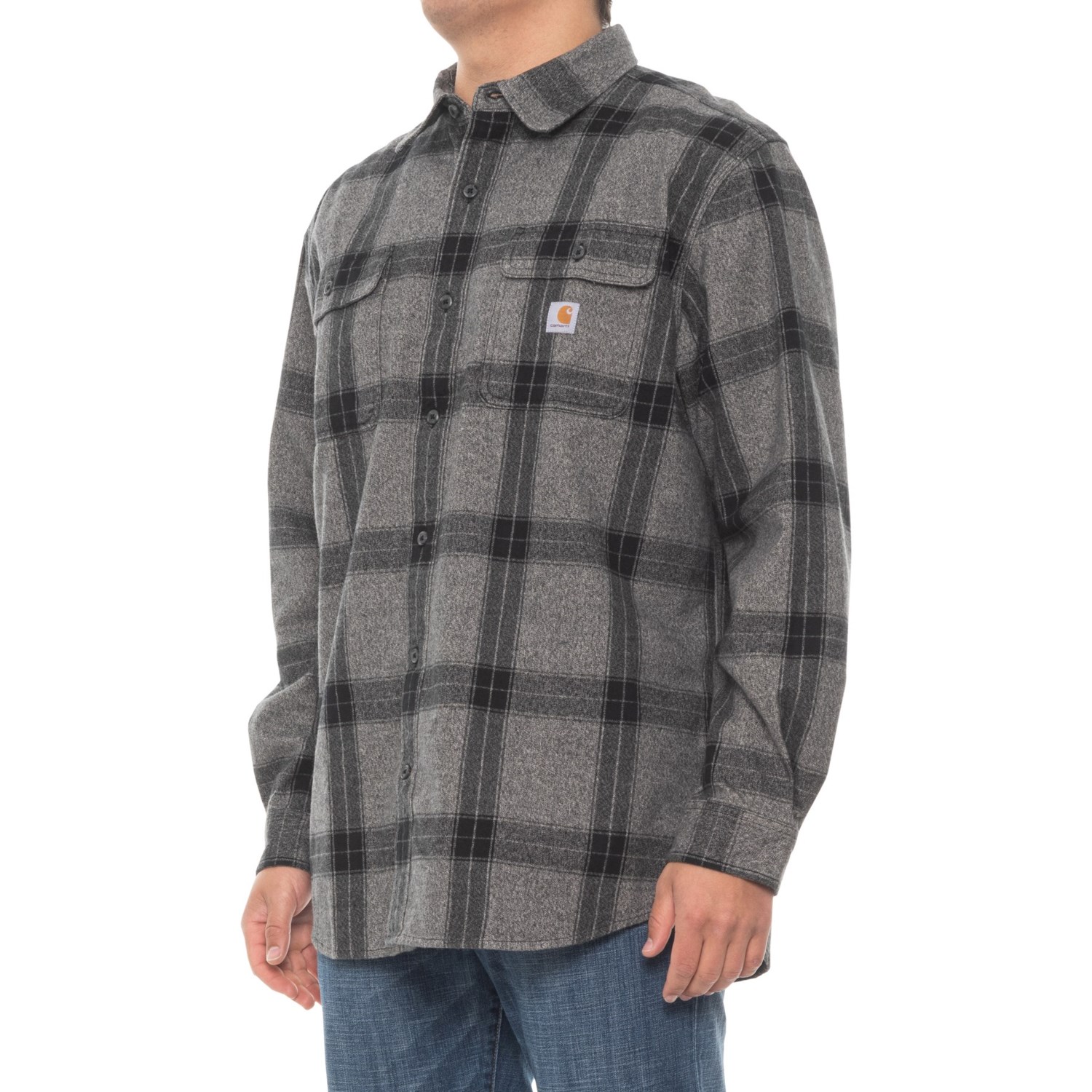 Carhartt 105439 Loose Fit Heavyweight Plaid Flannel Shirt - Long Sleeve
