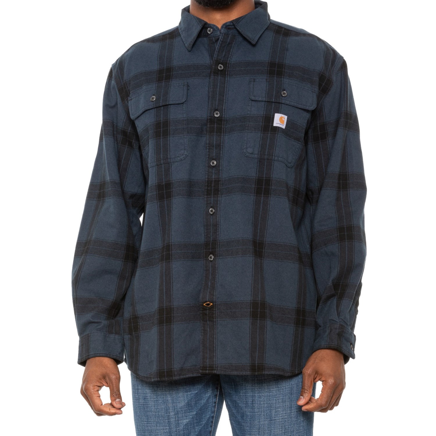 Carhartt 105439 Loose Fit Heavyweight Plaid Flannel Shirt - Long Sleeve
