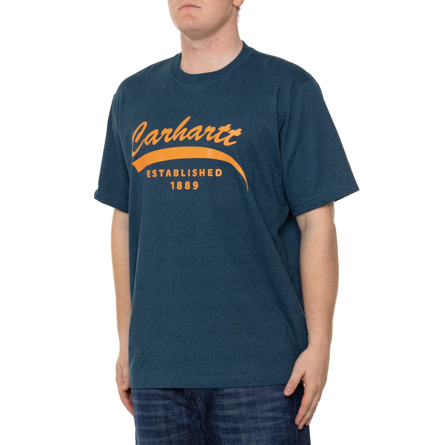 Carhartt 105714 Relaxed Fit Heavyweight Script Graphic T-Shirt - Short ...