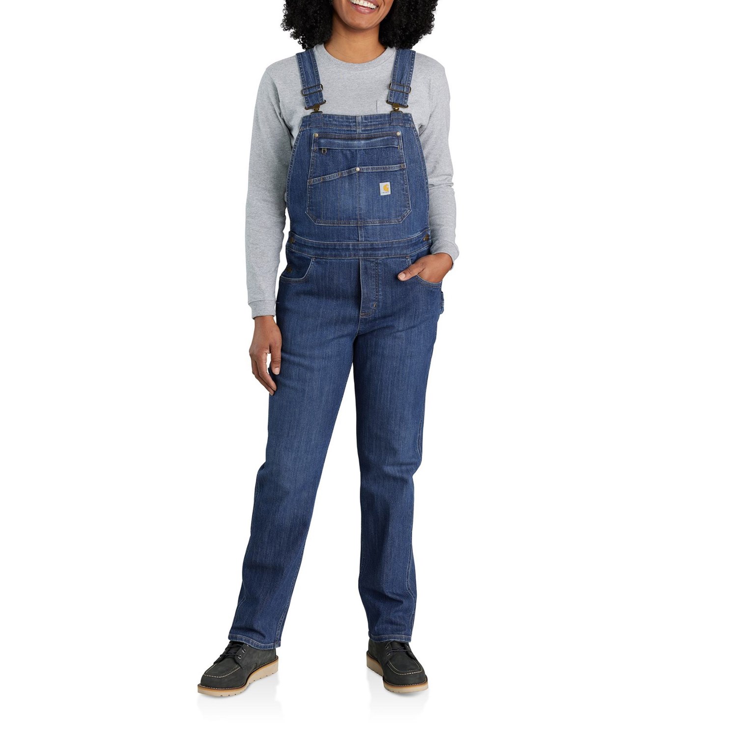 Carhartt 106002 Rugged Flex® Relaxed Fit Denim Bib Overalls