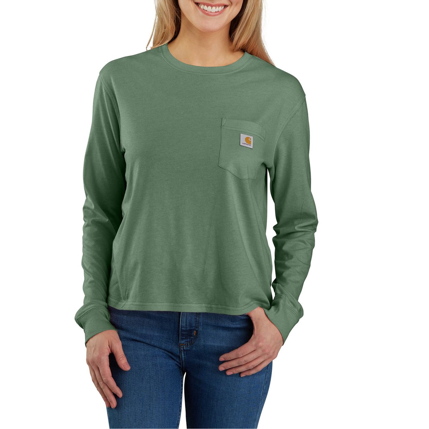 Carhartt 106121 Plus Loose Fit Lightweight Pocket T-Shirt - Long Sleeve