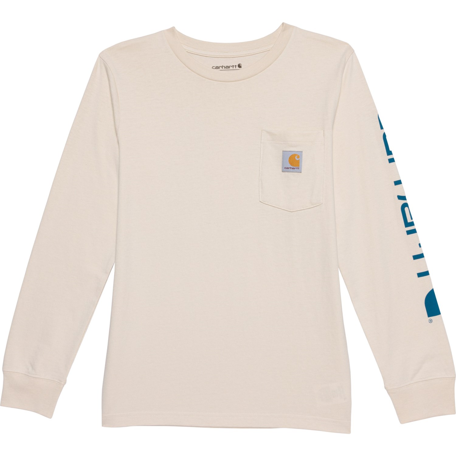 Carhartt Big Boys CA6550 Logo Pocket T-Shirt - Long Sleeve