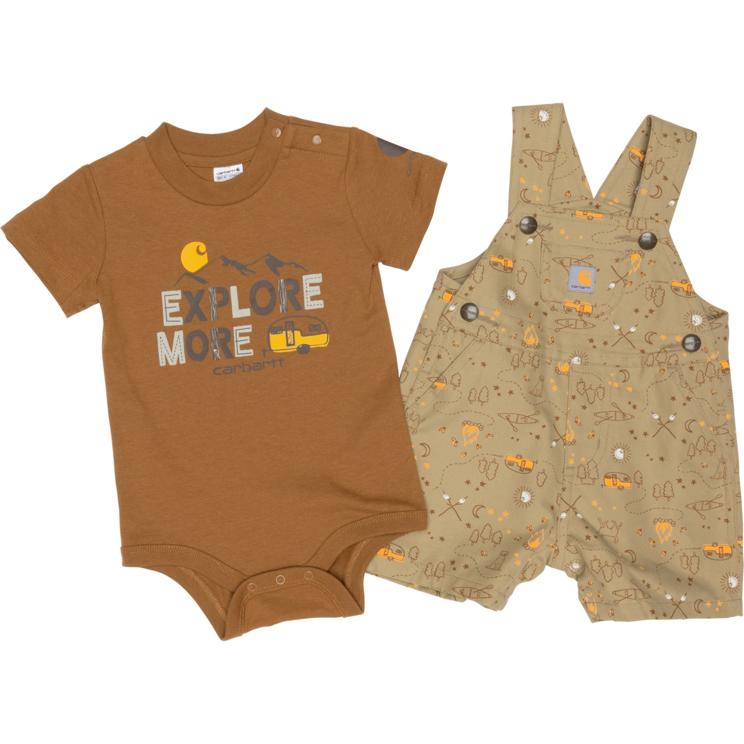 Carhartt Infant Boys CG8964 Graphic Baby Bodysuit and Printed Canvas ...