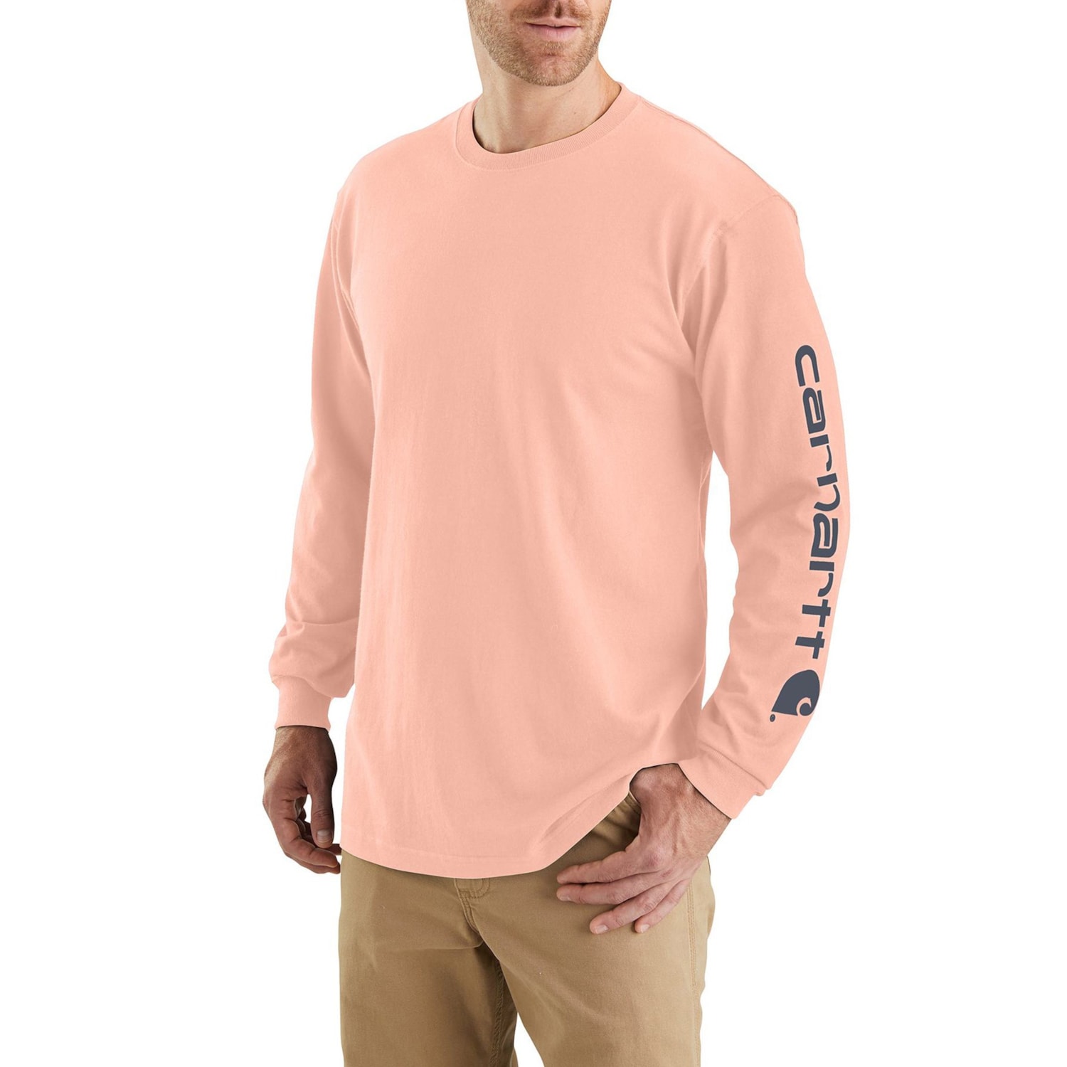 Carhartt K231 Loose Fit Heavyweight Logo T-Shirt - Long Sleeve