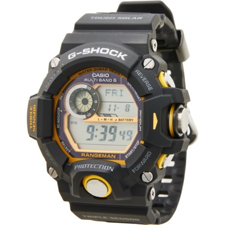 Casio G-Shock Rangeman Solar-Atomic 3-Sensor Digital Watch - 55.2 mm ...