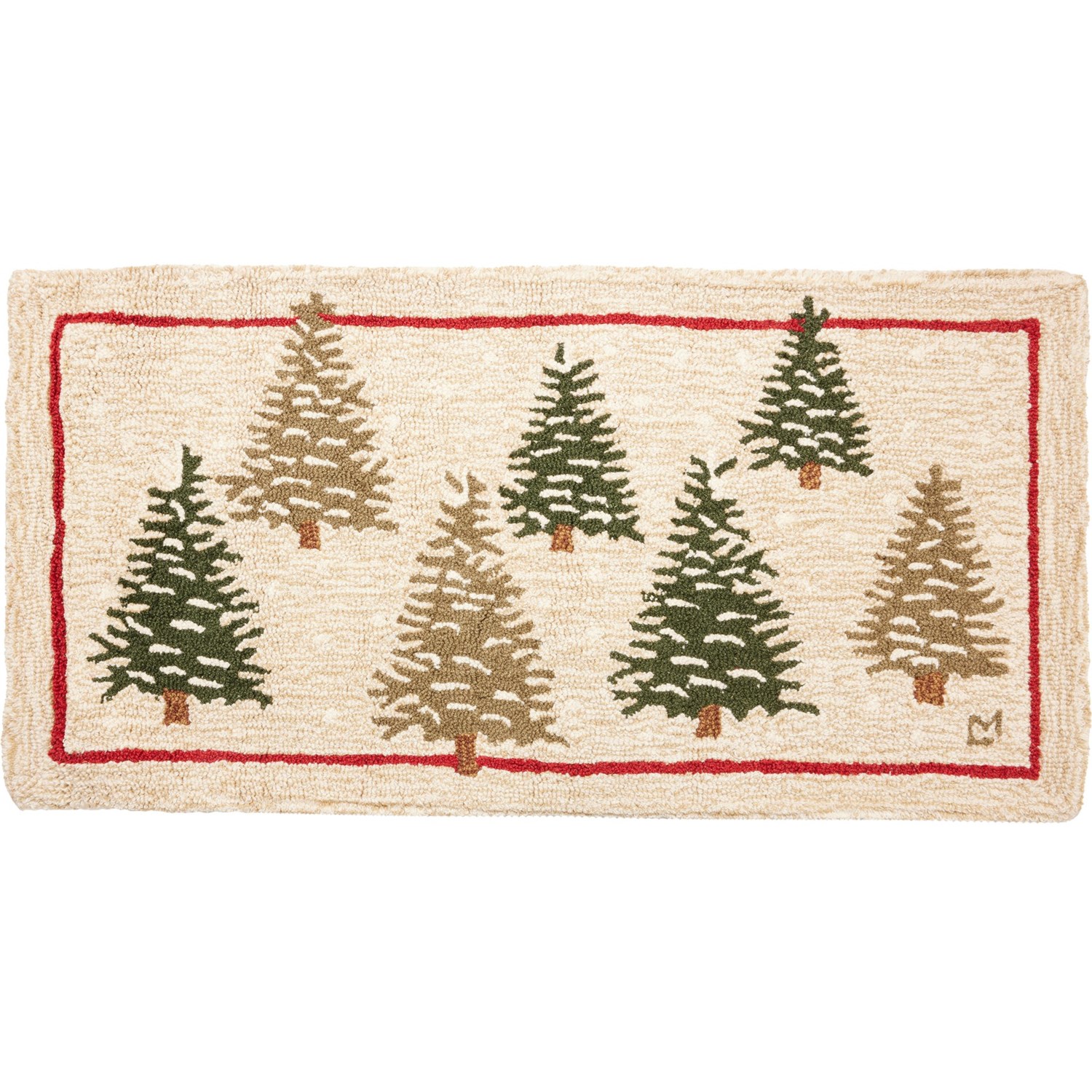 Chandler 4 Corners Frosty Trees Hand-Hooked Wool Rug - 2x4’ - Save 64%