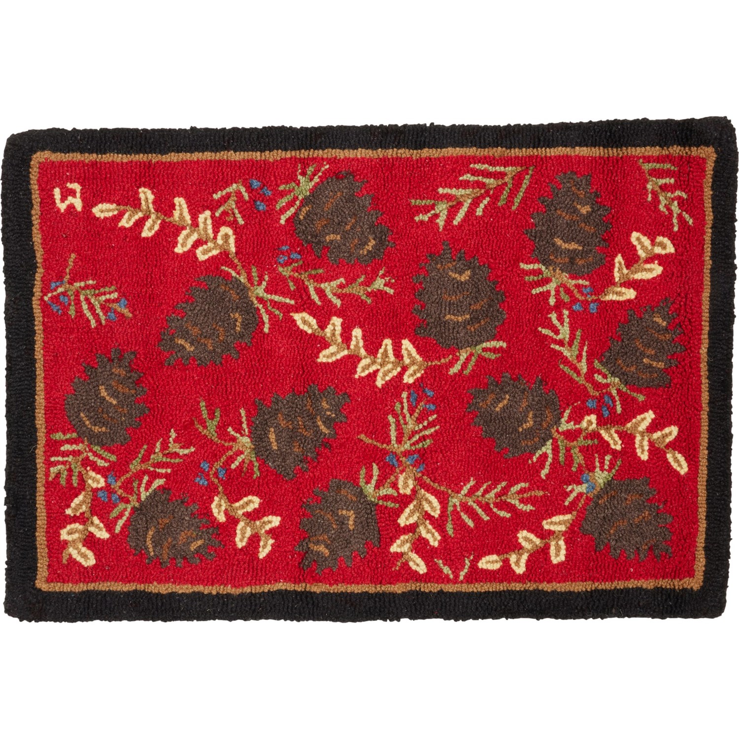 Chandler 4 Corners Ruby Pinecones Hand-Hooked Accent Rug - Wool, 2x3 ...