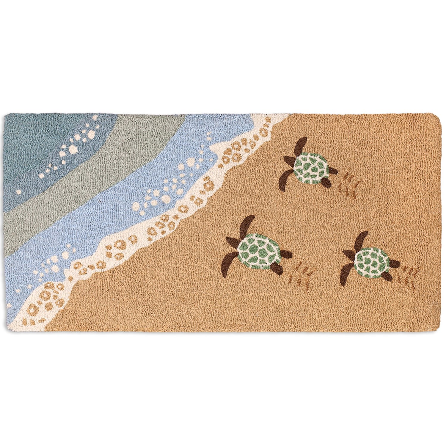 Chandler 4 Corners Turtle Hatch Hand-Hooked Wool Accent Rug - 2x4 ...