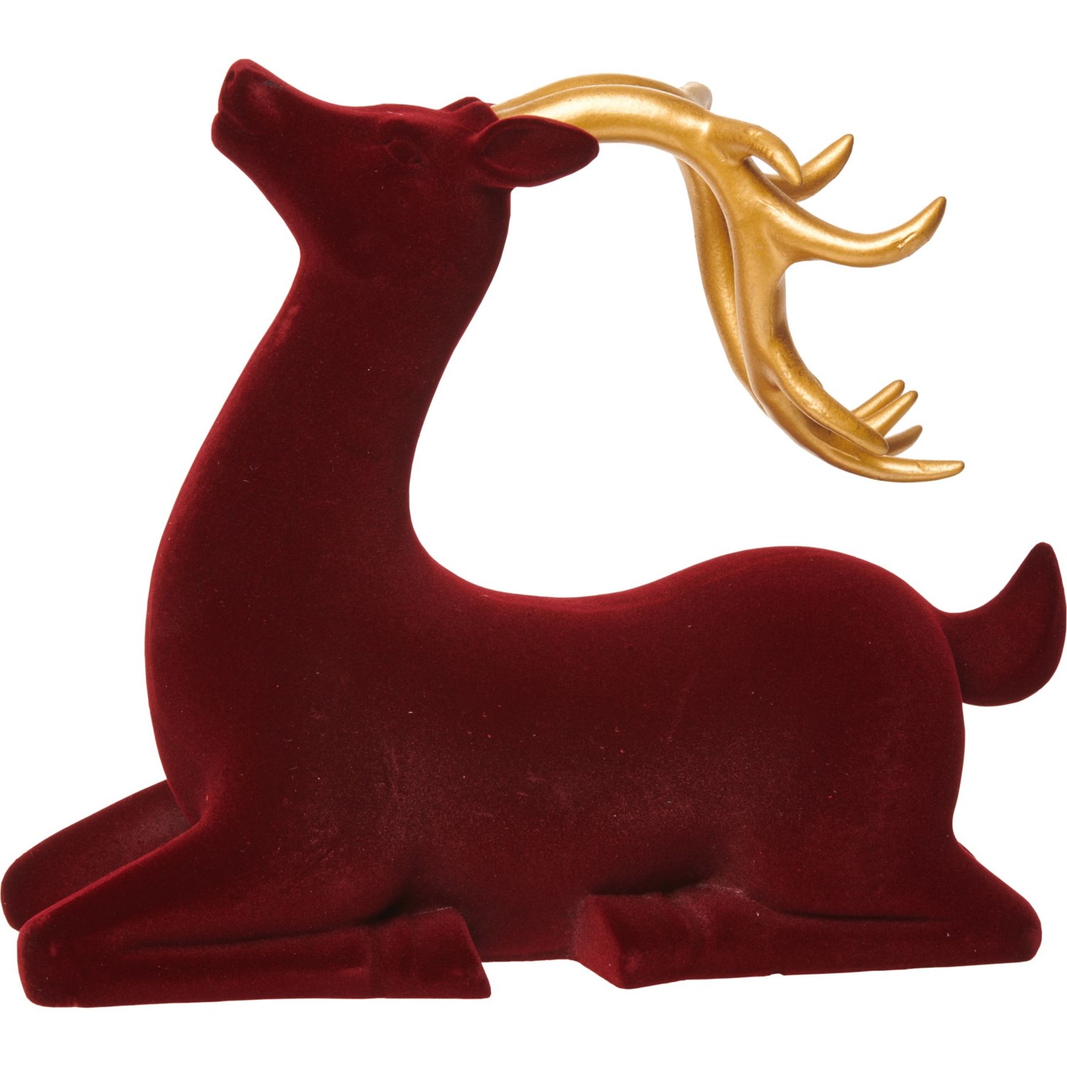 Cherish The Season Velvet Resin Reindeer Figurine - 8x9.5x2.5” - Save 47%