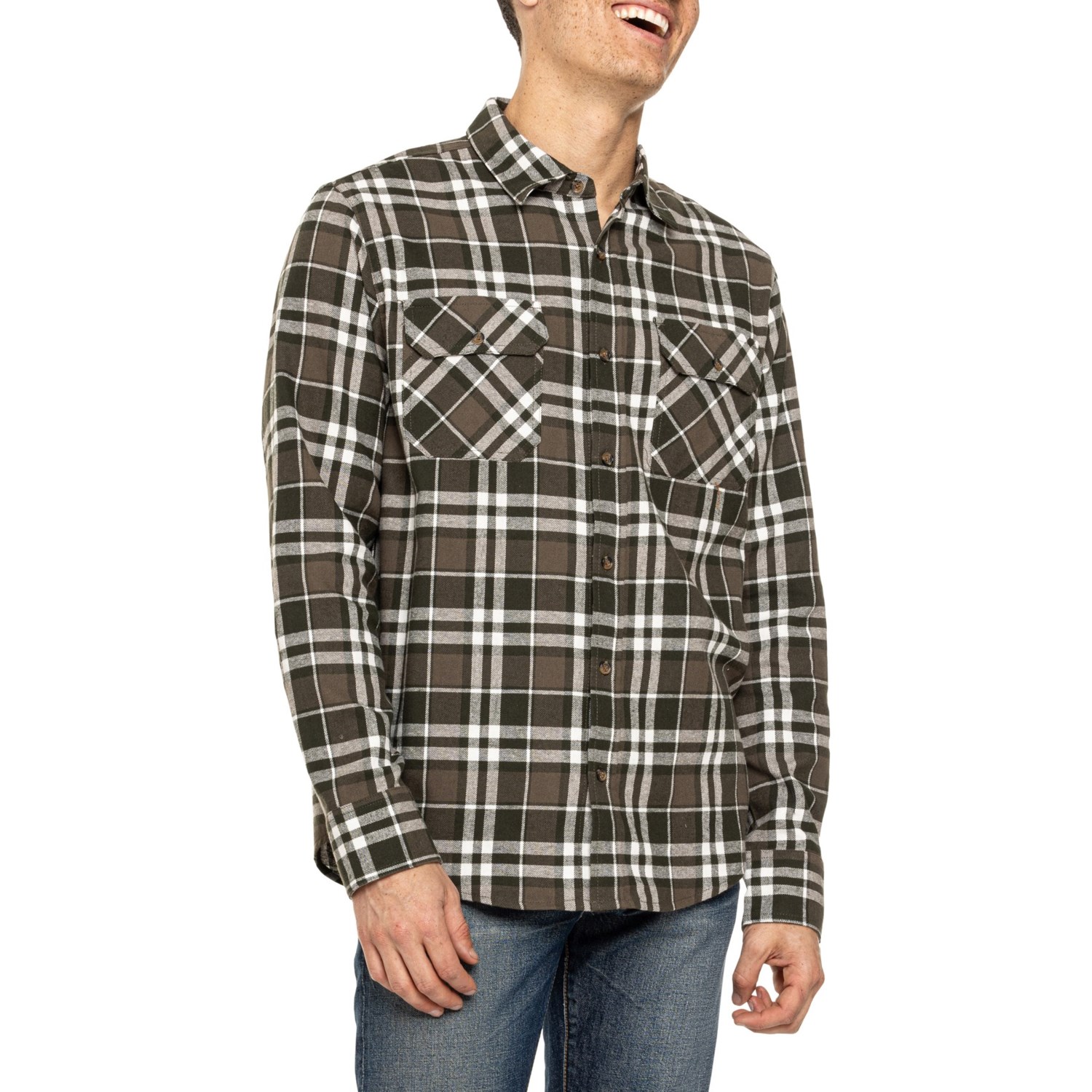Cloudveil Patch Pocket Flannel Shirt - Long Sleeve - Save 43%
