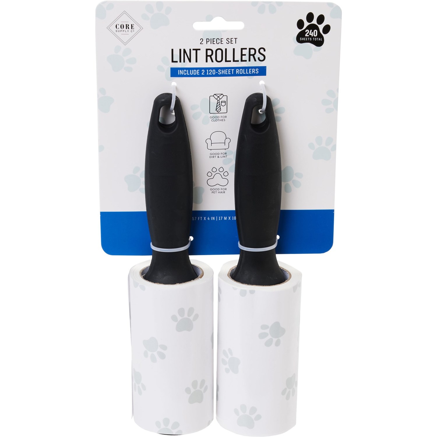 Core Supply Lint Roller - 2-Pack, 240 Sheets - Save 33%