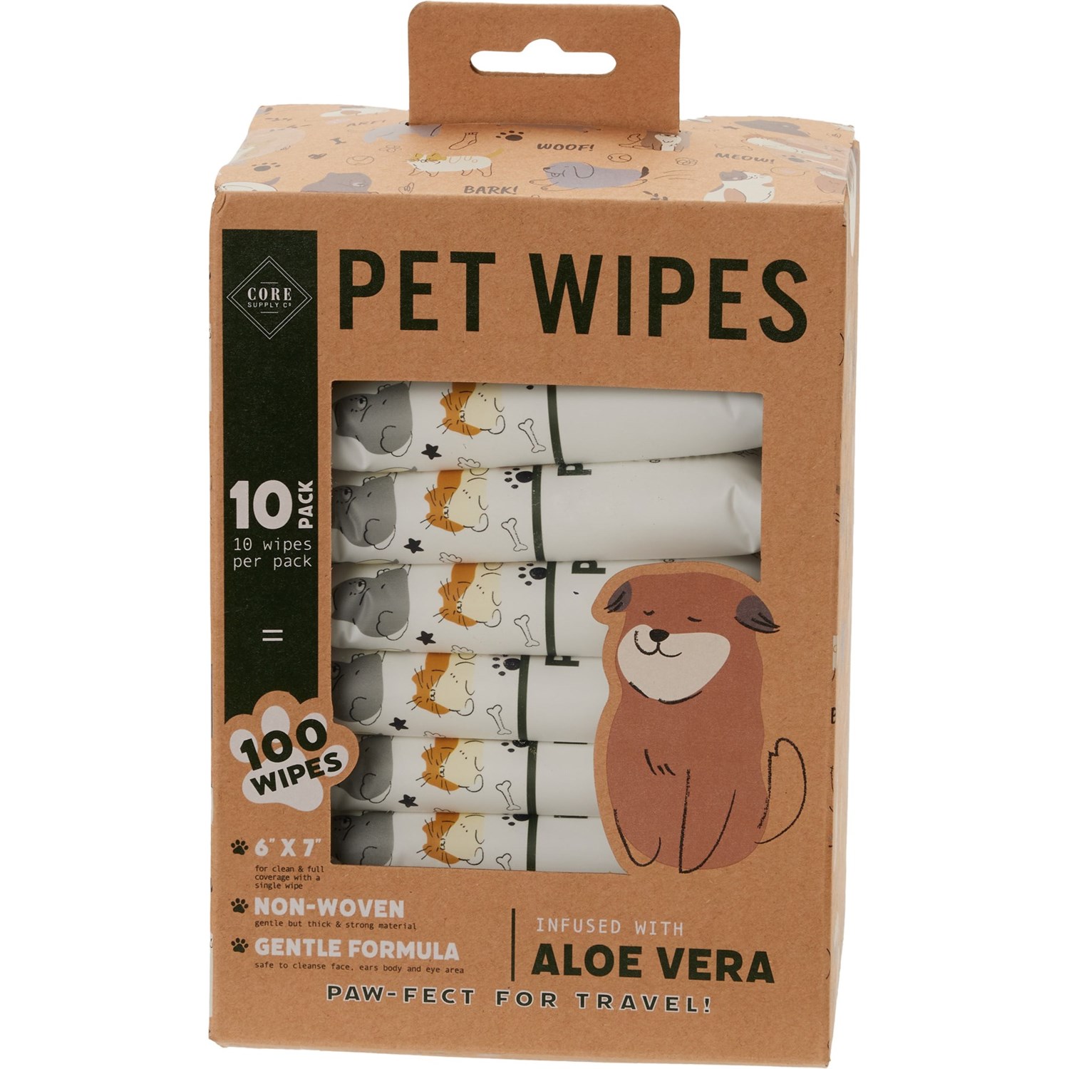 Core Supply Travel Pet Wipes - 10-Pack - Save 50%