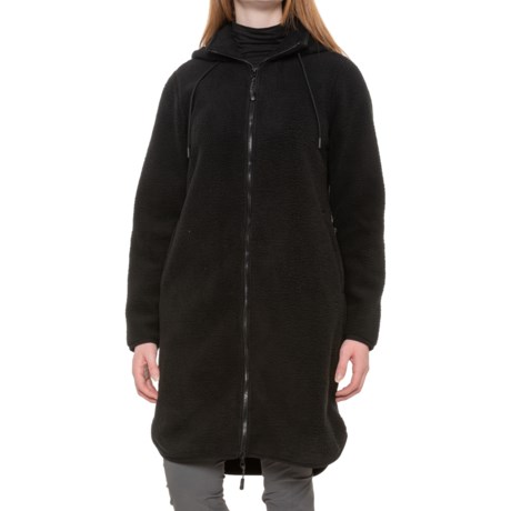 Dakini Long Hooded Fleece Jacket (For Women) - Save 46%