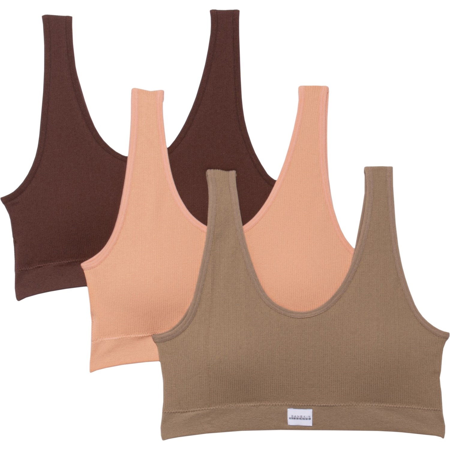Danskin eamless Ribbed Bralettes - 2-Pack - Save 68%