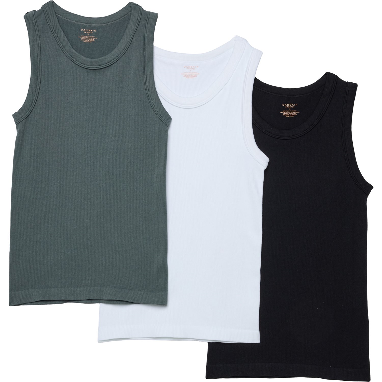 Danskin Seamless Ribbed Layering Tank Tops - 3-Pack - Save 42%