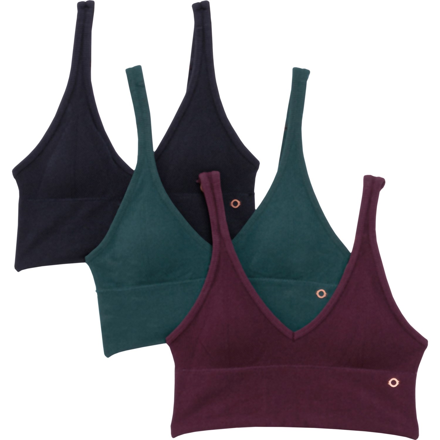 Danskin Seamless Ribbed Longline Bralettes - 3-Pack - Save 50%