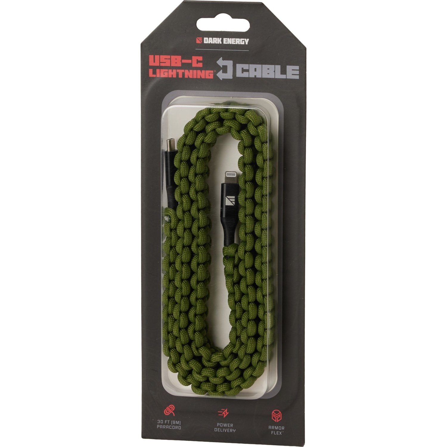 Dark Energy Lightning to USB-C Paracord Cable - Save 64%
