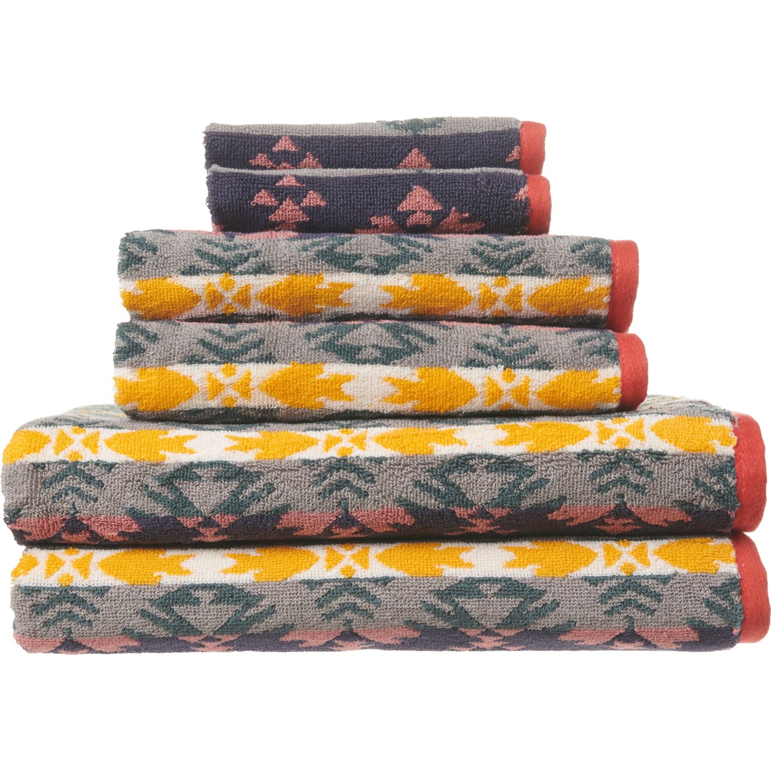 Desert Star Sedona Sun Towel Set - 6-Piece, Black - Save 52%