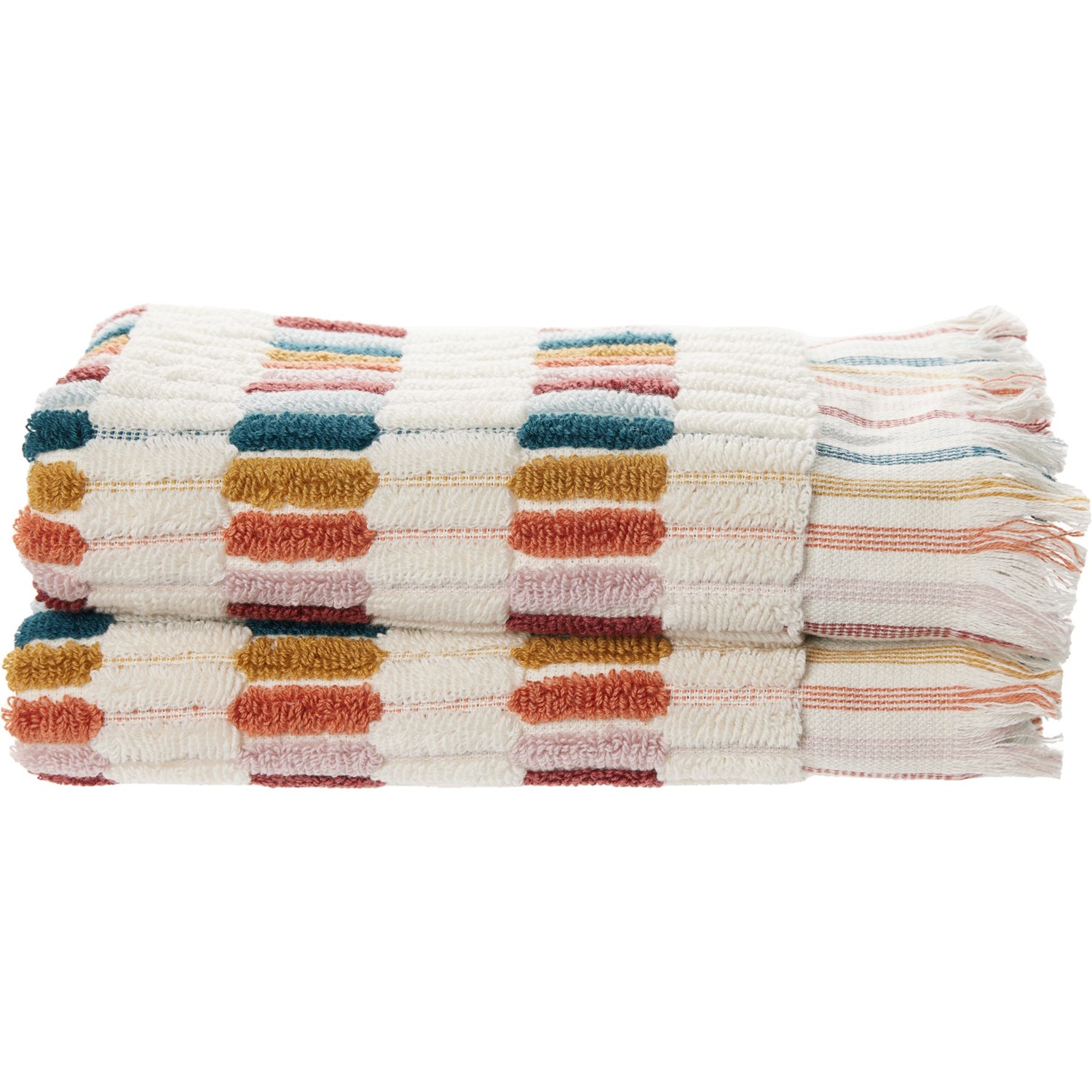 Desert Star Shaggy Rib Hand Towels - 2-Pack, 16x28”, Multi - Save 45%