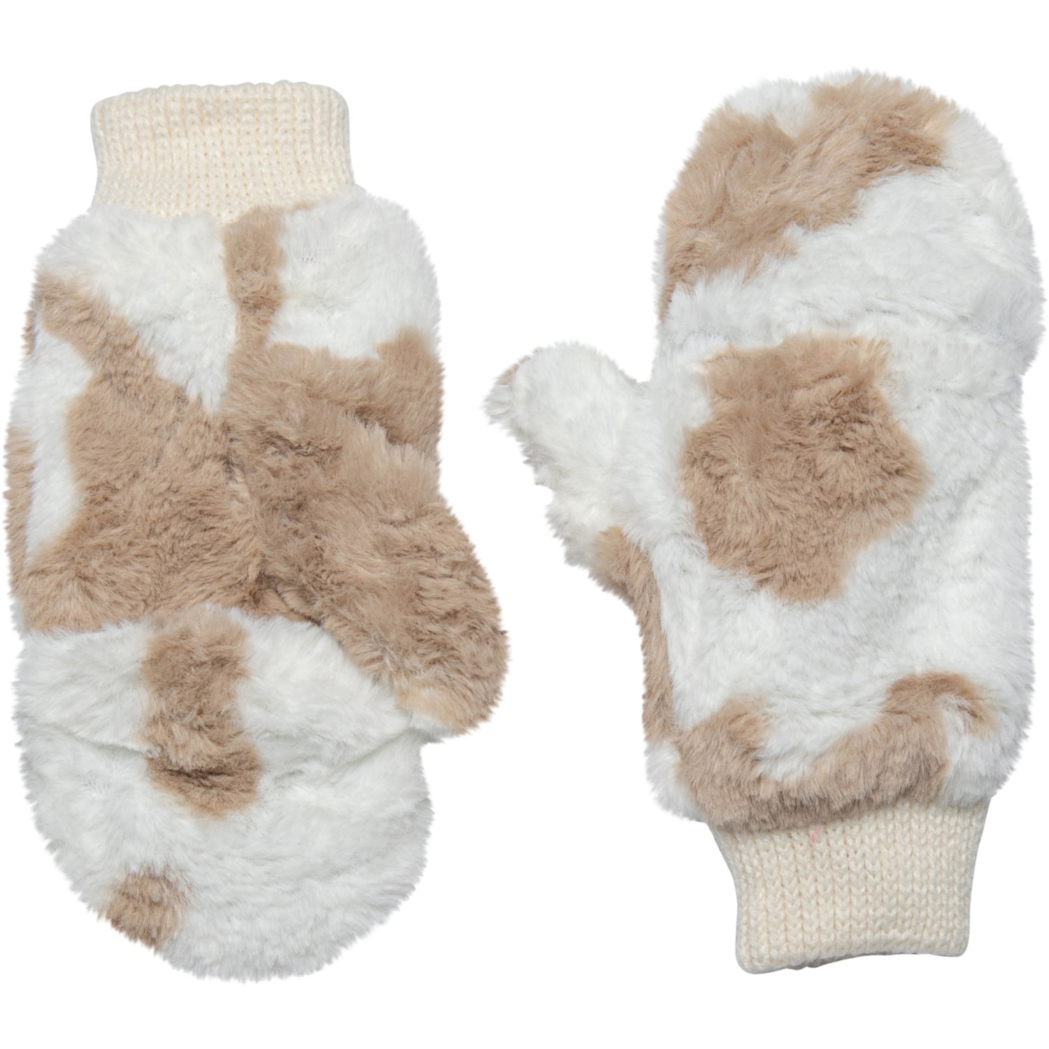 DO EVERYTHING IN LOVE Cow Faux-Fur Mittens (For Women) - Save 50%