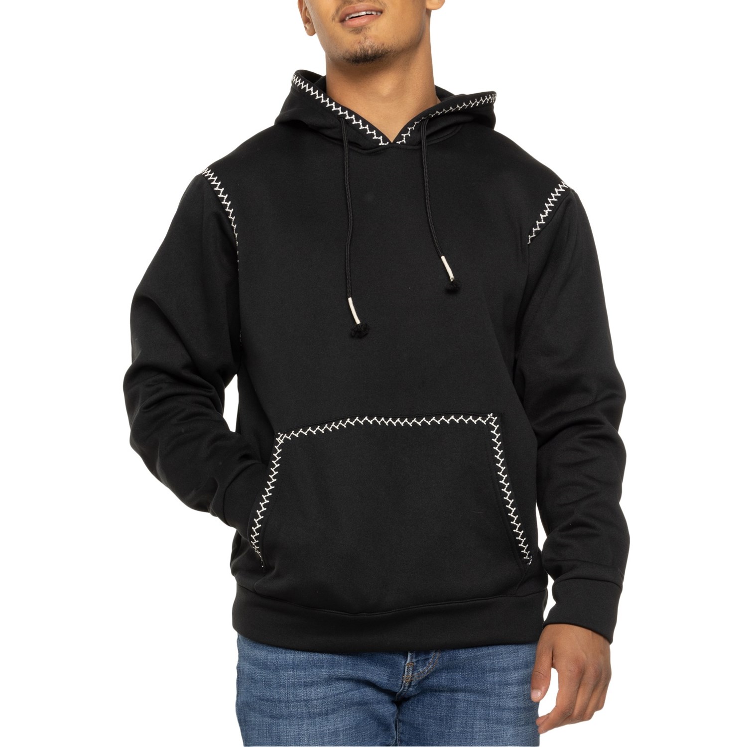 Drill Social Club Saints Embroidery Trim Hoodie - Save 60%
