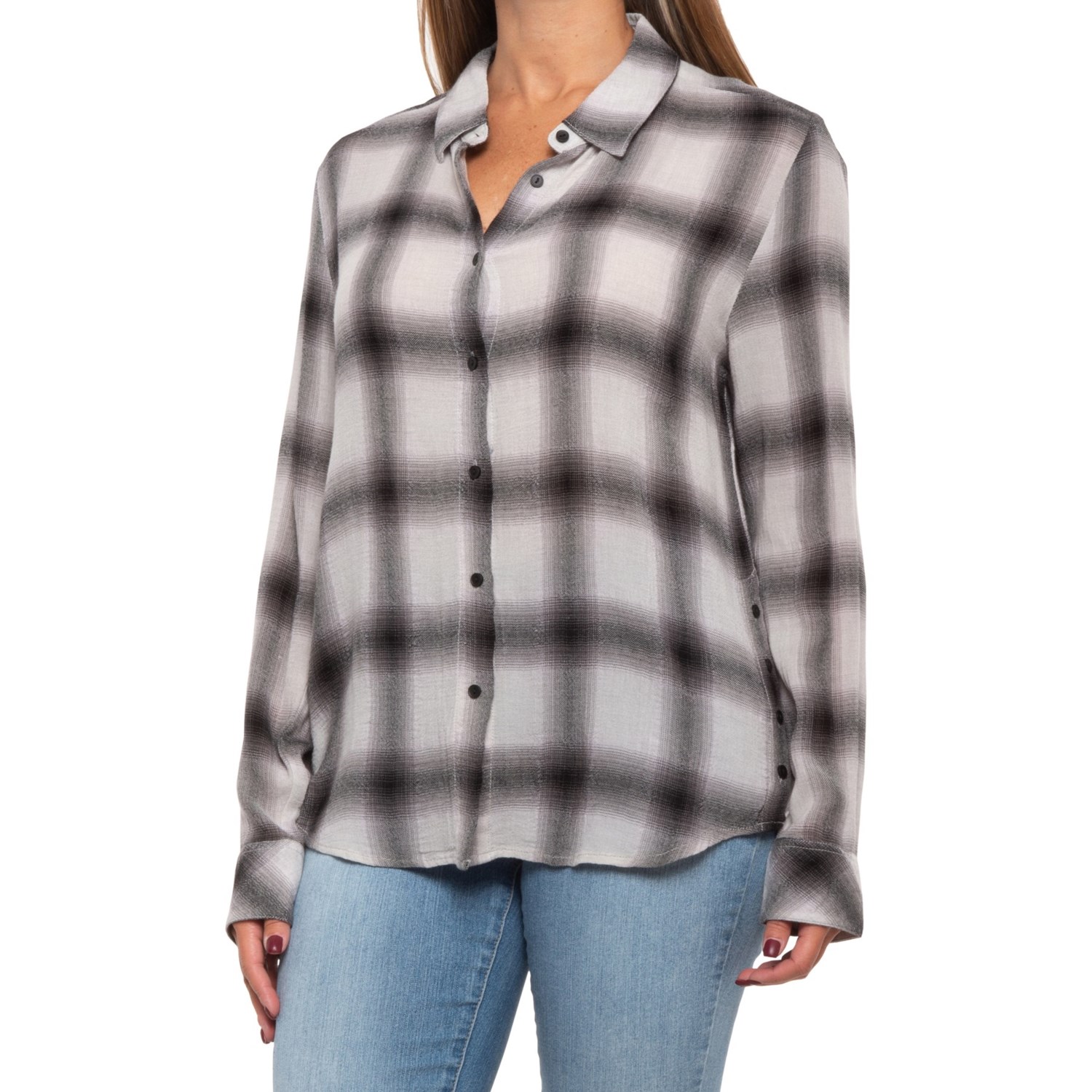 dylan Plaid Side Button Shirt (For Women) - Save 85%