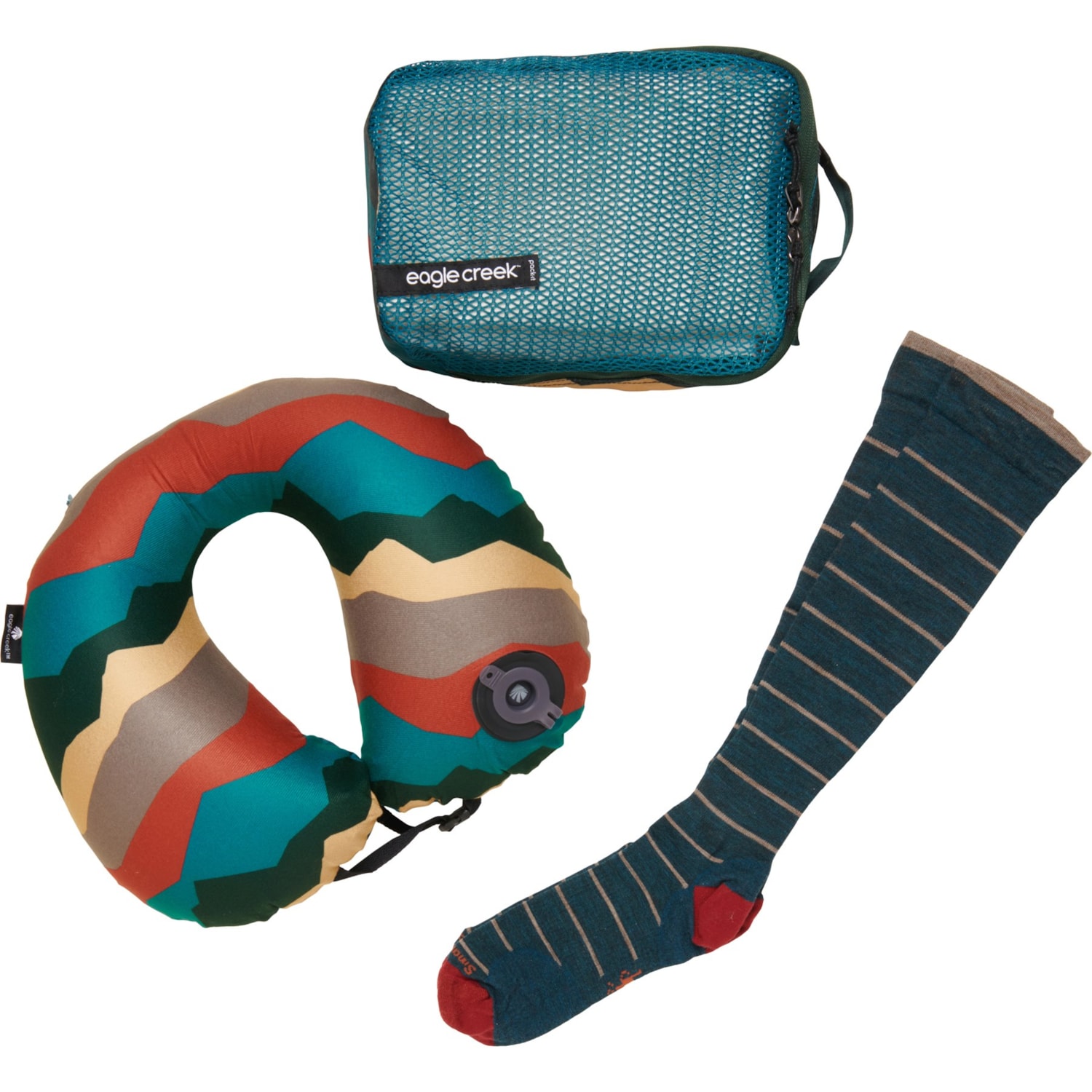 Eagle Creek Pack It® Cube, Neck Pillow and SmartWool Socks Travel Set ...