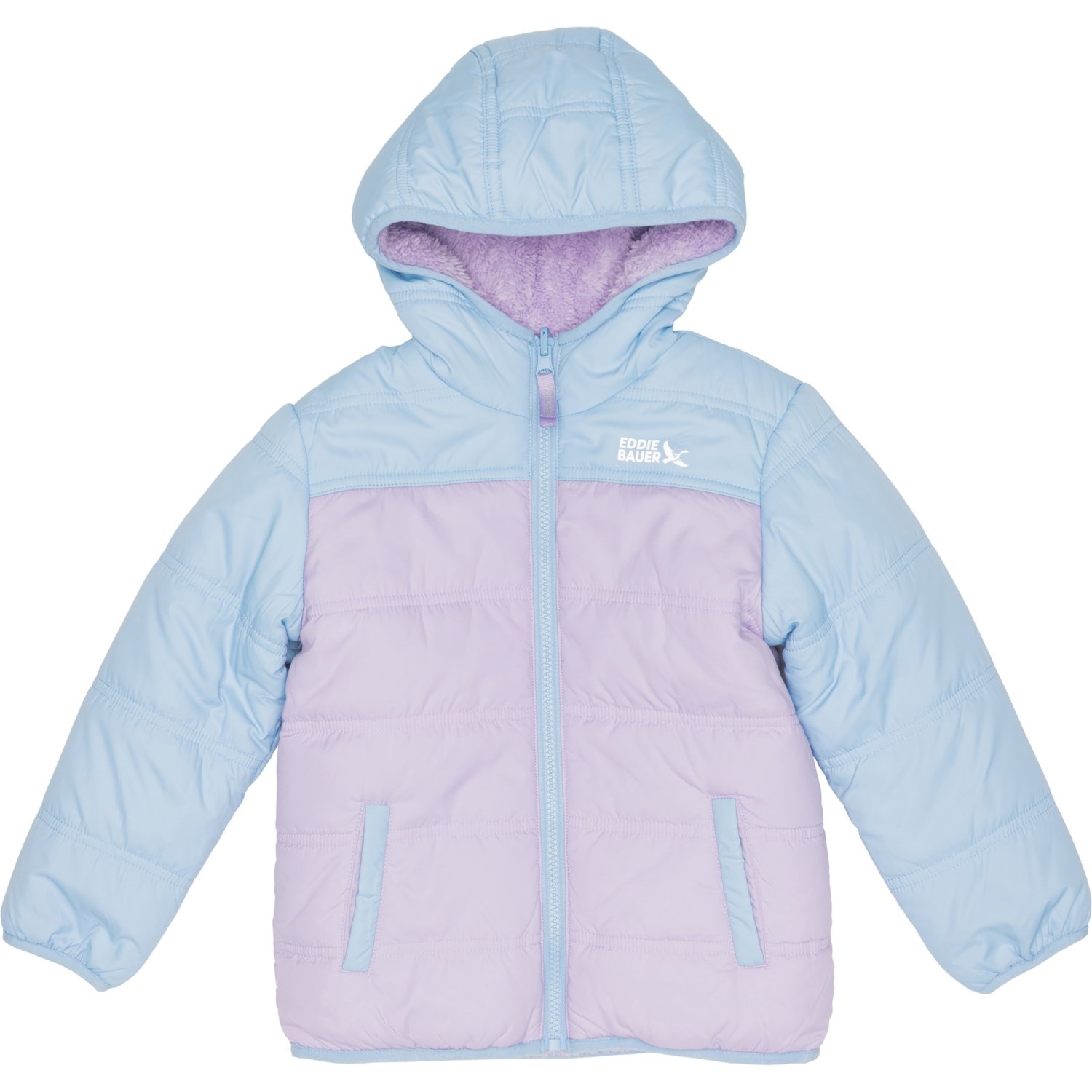 Eddie Bauer Big Girls Reversible Puffer Jacket - Insulated - Save 50%