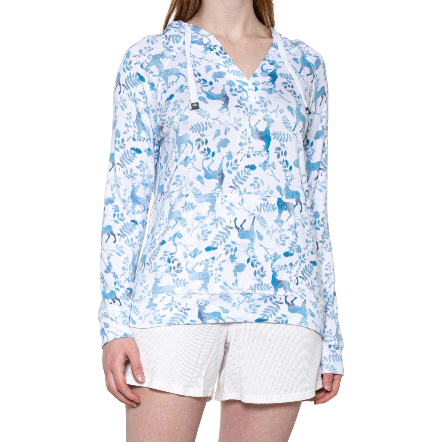 Eddie Bauer Printed Logo Hacci Hoodie (For Women) - Save 68%