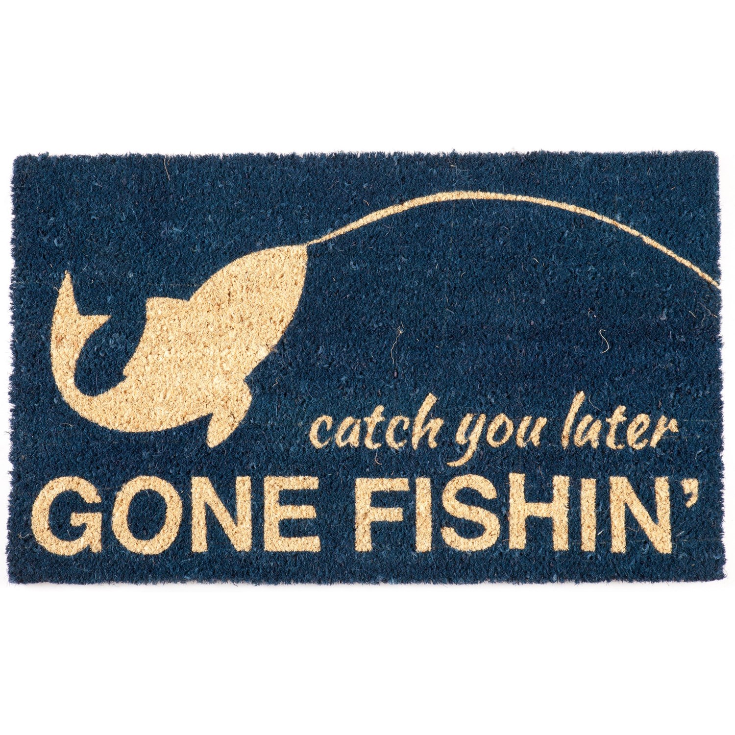 Entryways Gone Fishing Coir Entry Mat – 17×28”
