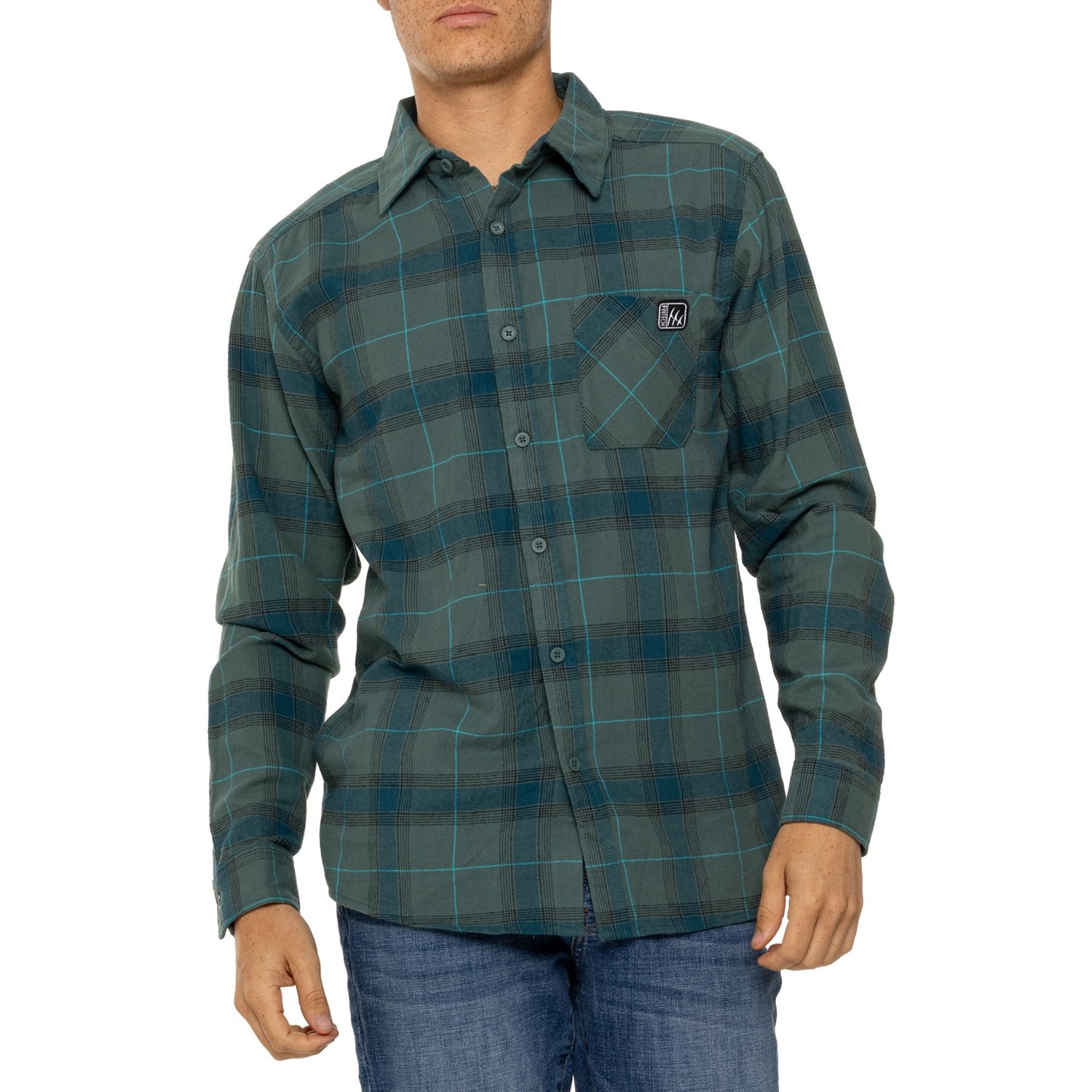 Fintech Woodsman Flannel Shirt - Long Sleeve - Save 61%