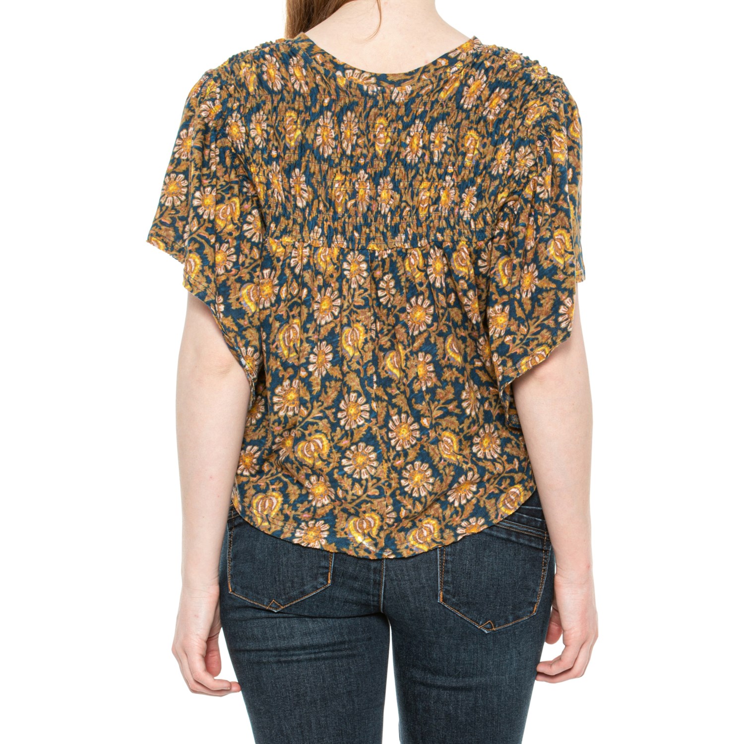 Free People Printed Ruffled Up Shirt (For Women) - Save 67%