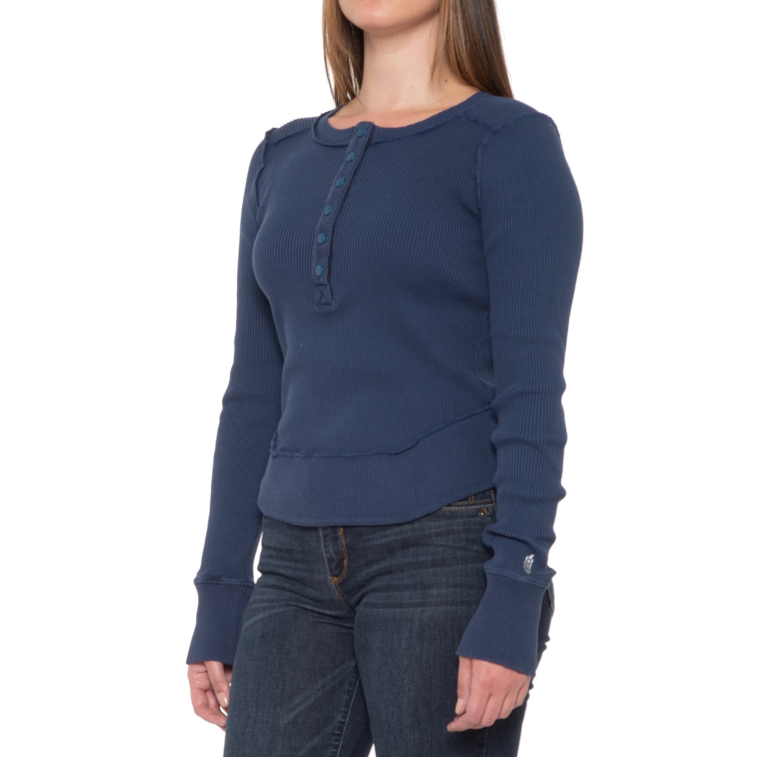 Free People Rally Layering Henley Shirt (For Women) - Save 65%