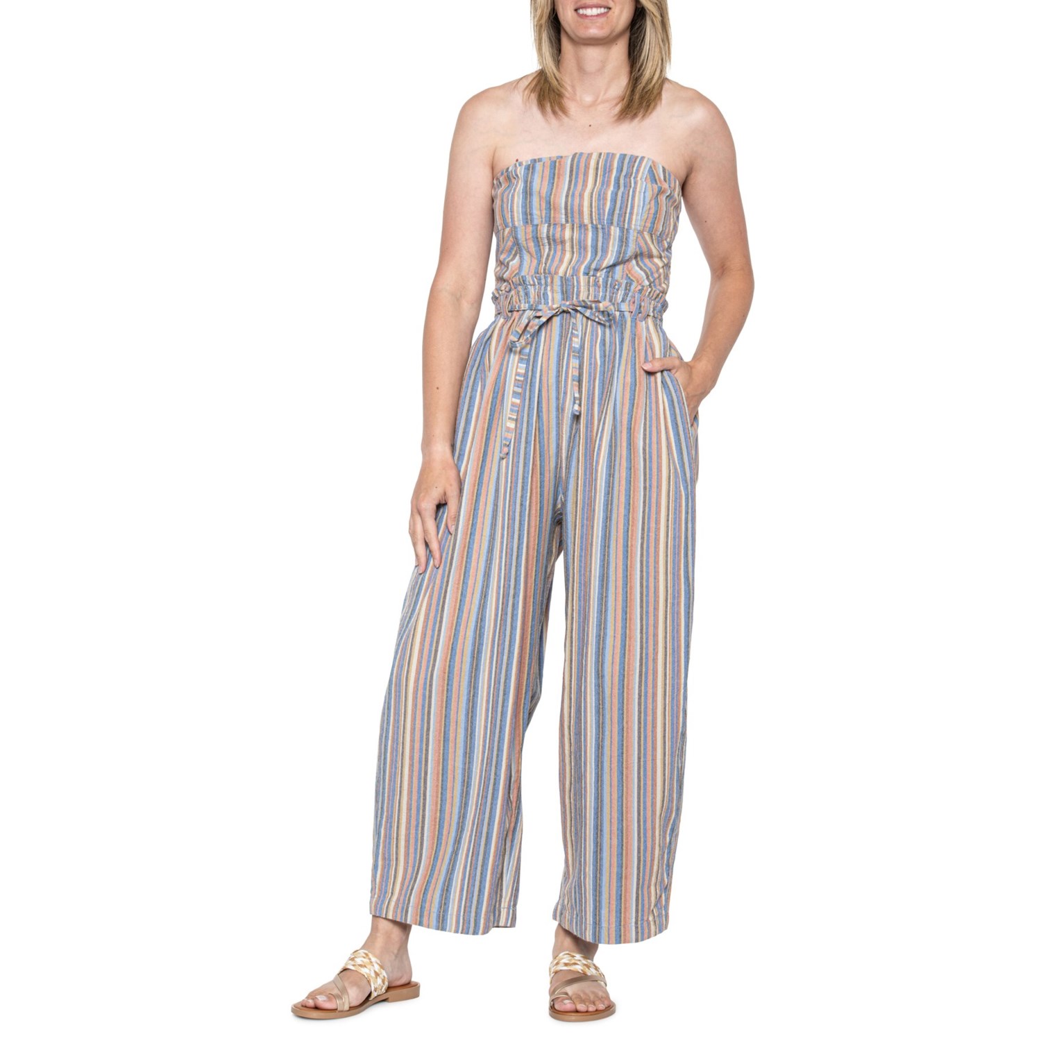 Free People Roaming Shores One-Piece Jumpsuit - Sleeveless - Save 60%