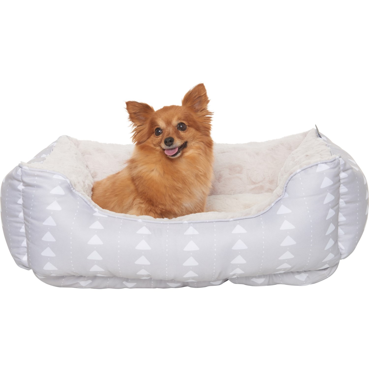 Fringe Studio Mudcloth Triangle Dog Bed - 29x24x8”, Gray - Save 28%