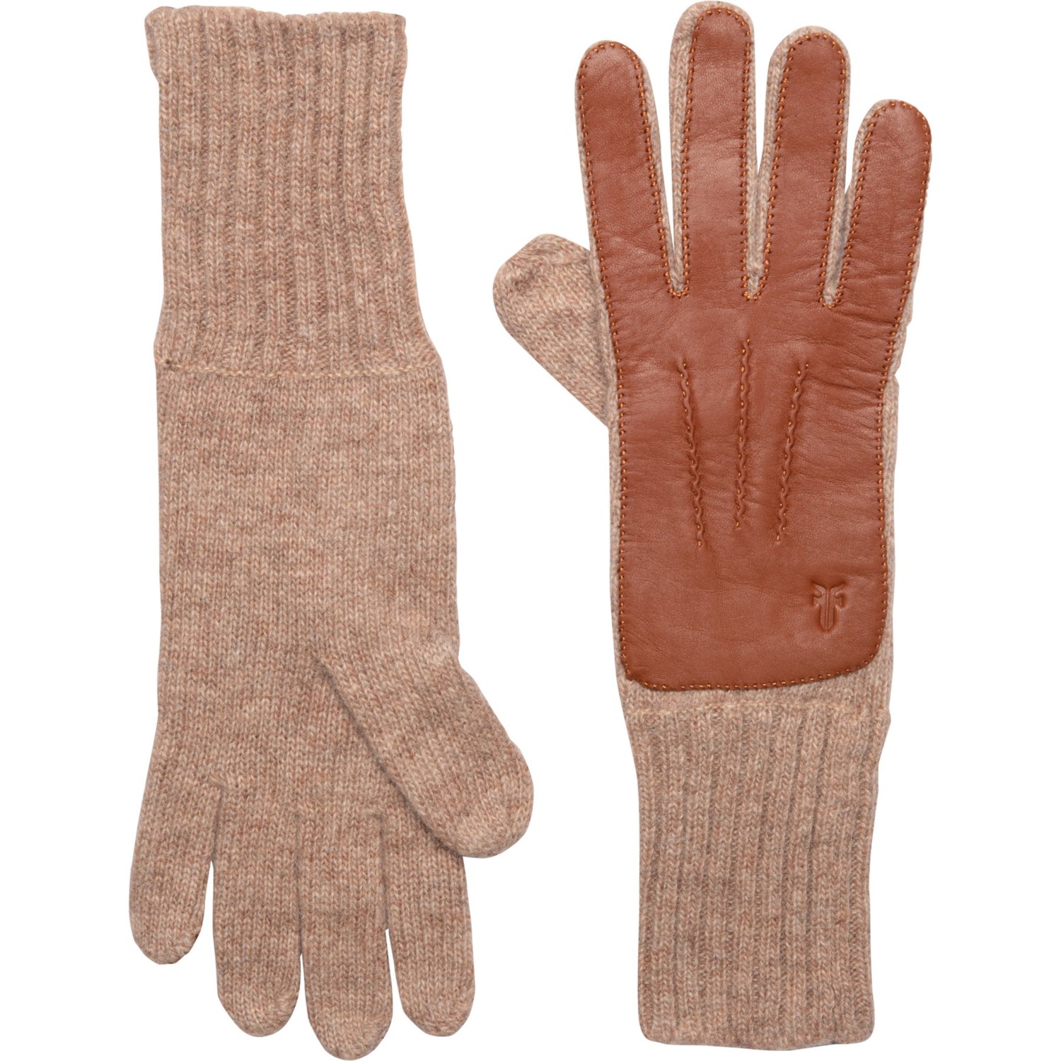 Frye Leather Patch Knit Gloves (For Women) - Save 46%