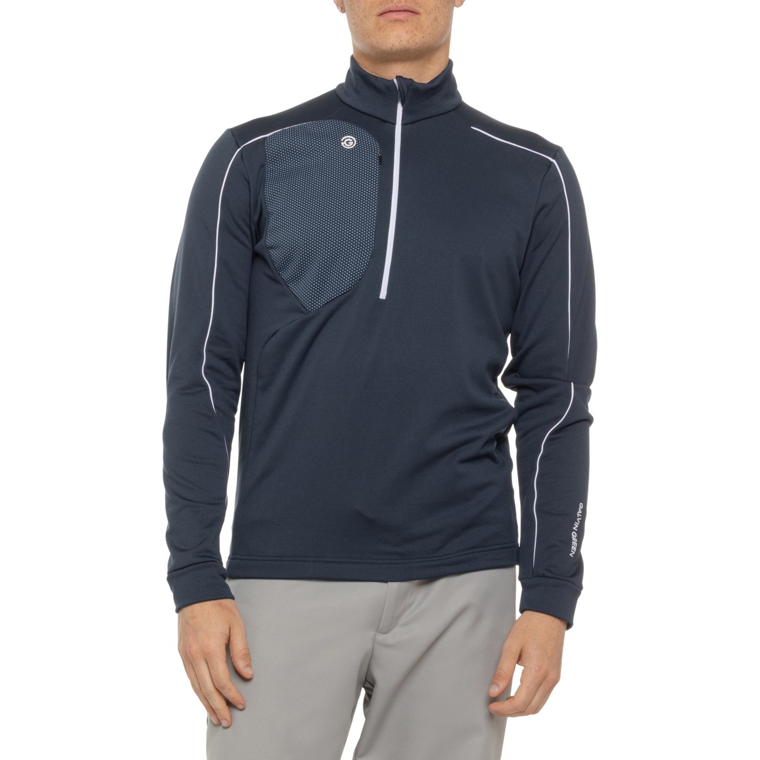 GALVIN GREEN Dave Mid Layer Golf Shirt - Zip Neck, Long Sleeve - Save 84%