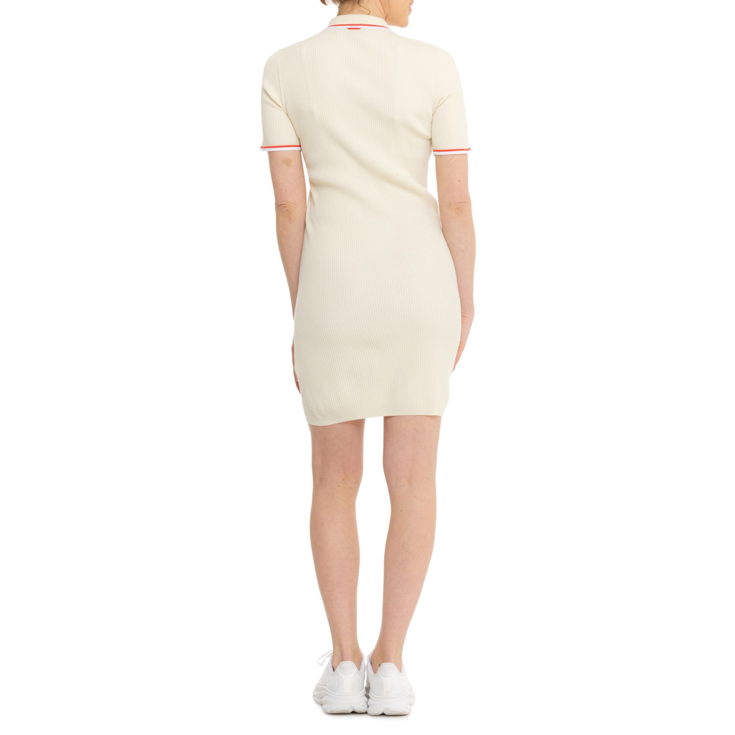 G/FORE Limited Edition Tipped Ribbed-Knit Sweater Dress - Short Sleeve ...