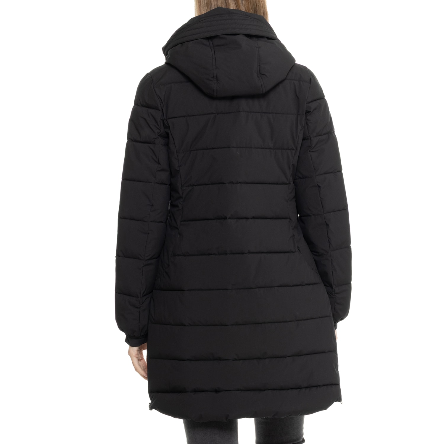 Gerry Halfmoon Stretch Active Hooded Puffer Jacket - Insulated, 3/4 ...