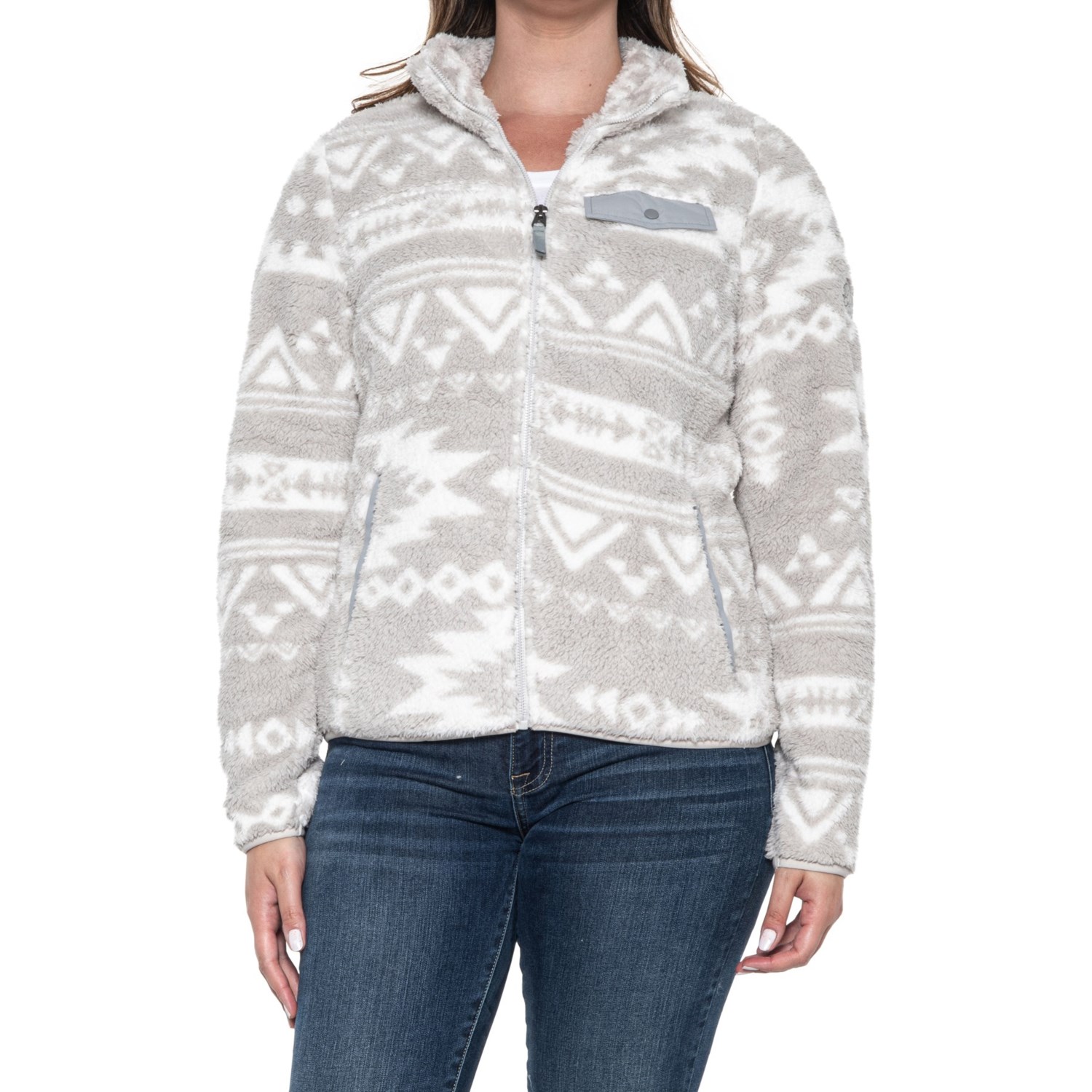 Gerry Terra Printed High-Pile Fleece Jacket - Full Zip - Save 64%