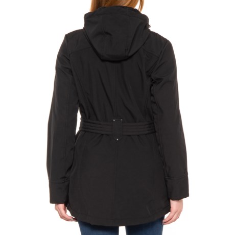 Gerry Wintry Long Soft Shell Hooded Jacket with Belt - Save 48%