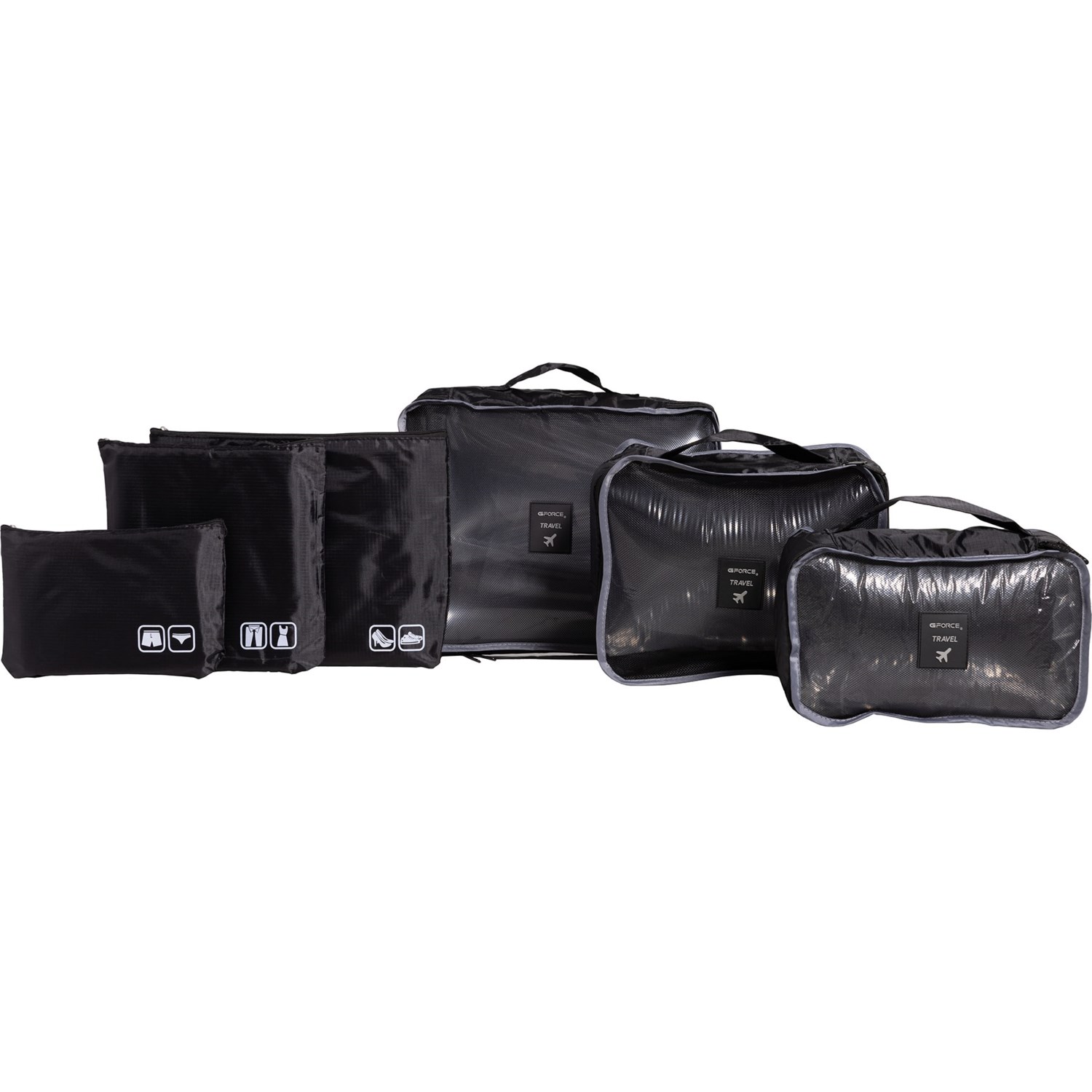 GFORCE Ultimate Traveling Packing Cube Bag Set - 6-Piece, Black - Save 31%