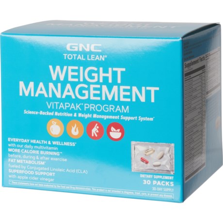 GNC Total Lean Weight Management Vitapak Program - 30-Pack - Save 60%