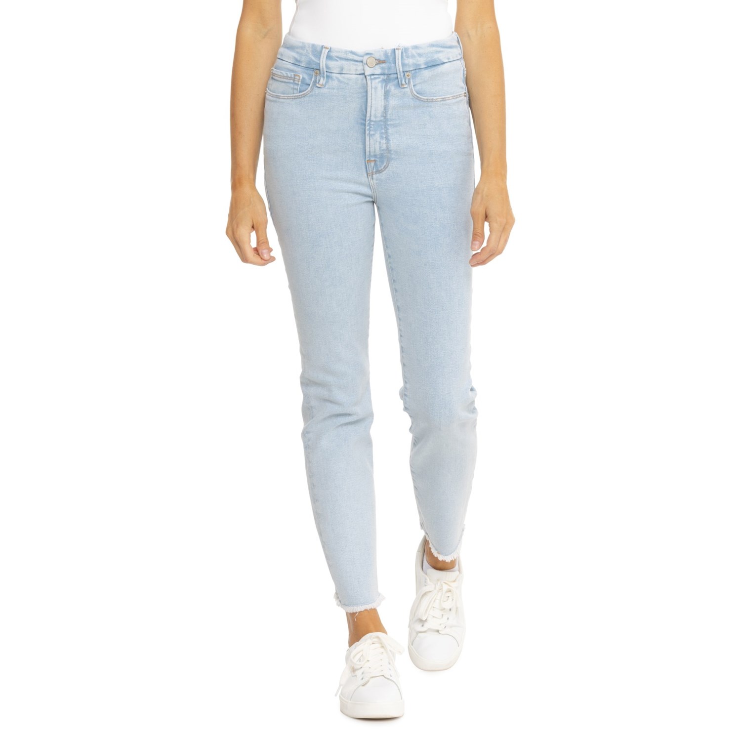 GOOD AMERICAN Good Classic Slim Straight Jeans - Save 50%