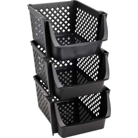 Goodyear Stackable Storage Bins - 3-Pack, 14x11x7” - Save 50%
