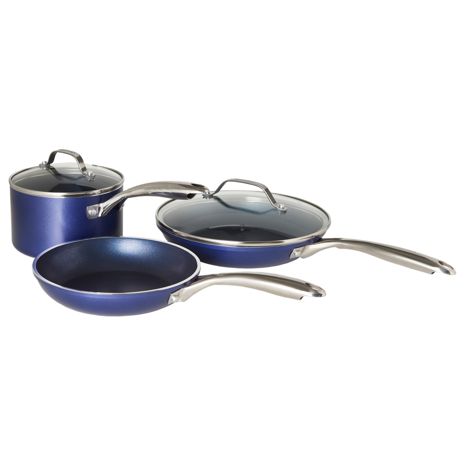 Granitestone Diamond-Infused Nonstick Aluminum Cookware Set - 5-Piece ...