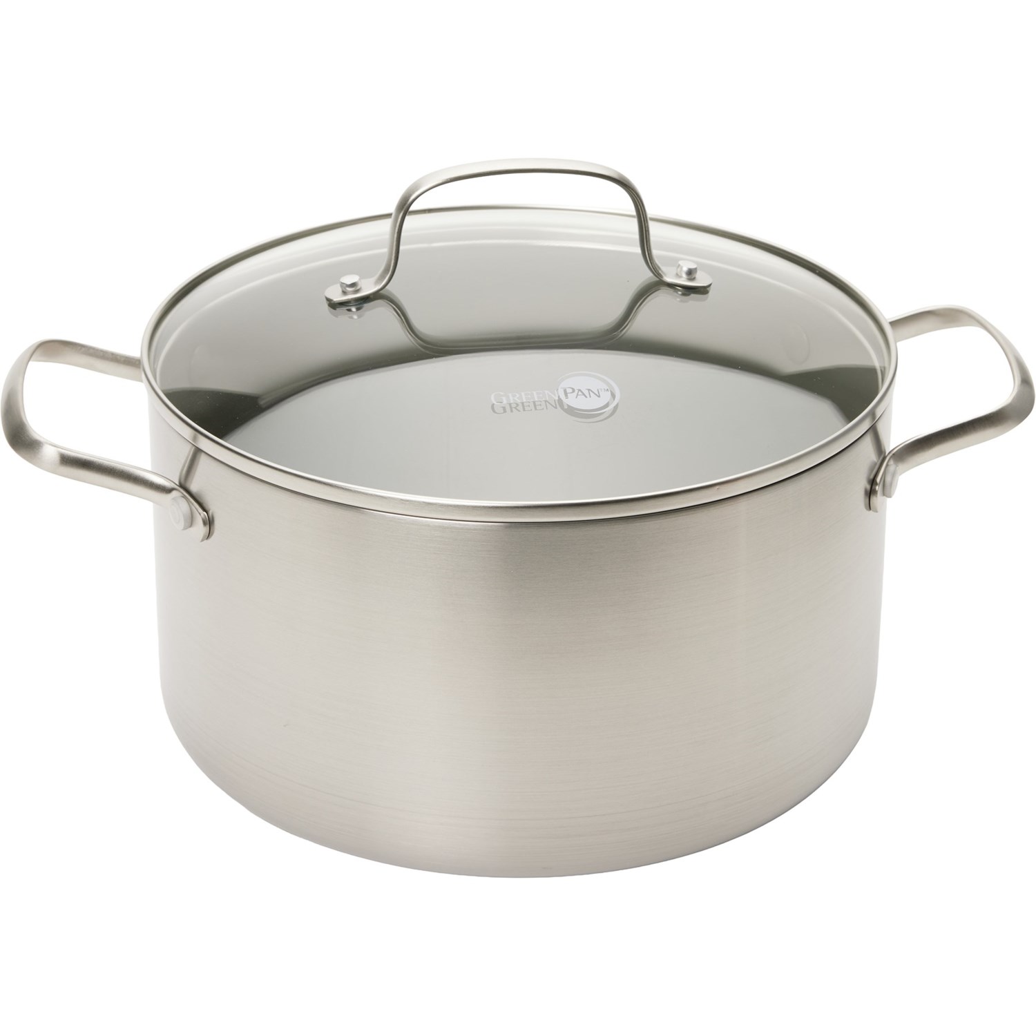 GreenPan Nonstick Healthy Ceramic Tri-Ply Stock Pot with Lid - 6.1 qt ...