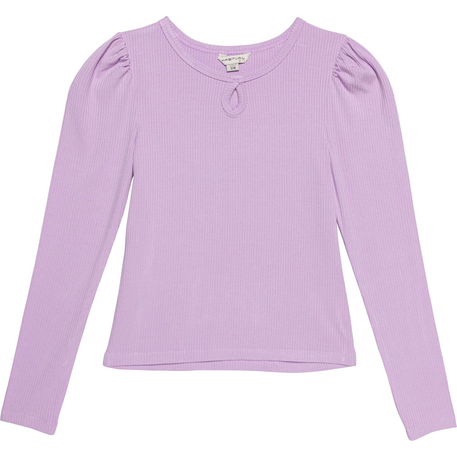 Habitual Big Girls Keyhole Knit Shirt - Long Sleeve - Save 66%